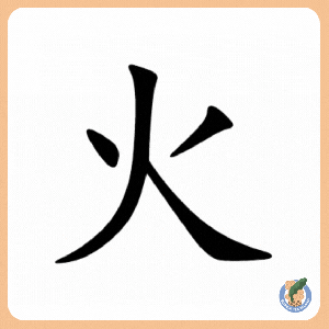 火 | Chinese Character for Fire – Bubble Tea Island