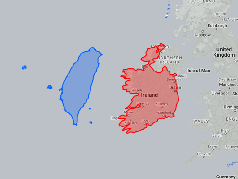 How Big is Taiwan Compared to Other Countries/ States? – Bubble Tea Island