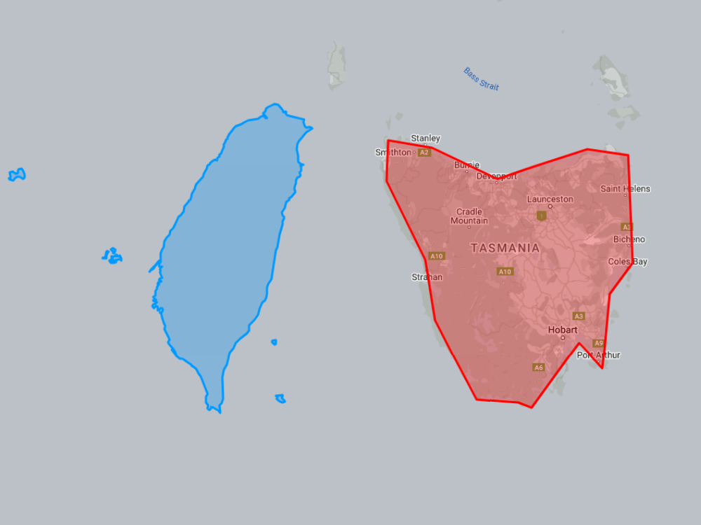 How Big is Taiwan Compared to Other Countries/ States? – Bubble Tea Island