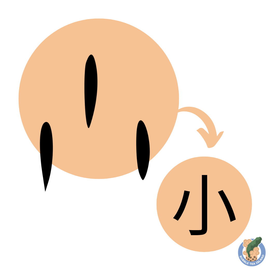 小 | Chinese Character for Small – Bubble Tea Island