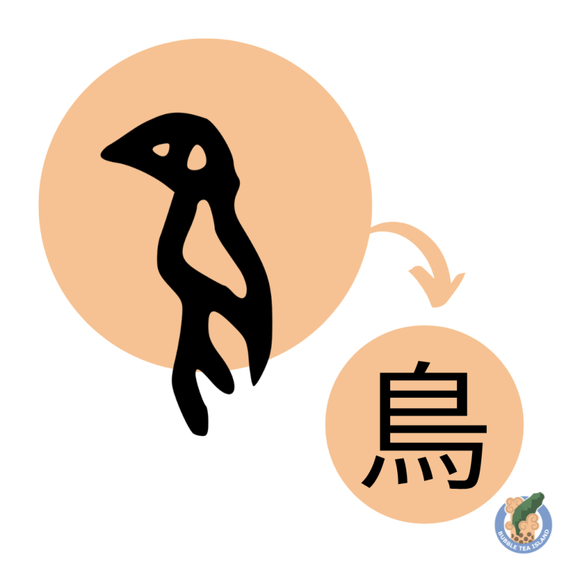 鳥 | Chinese Character for Bird – Bubble Tea Island