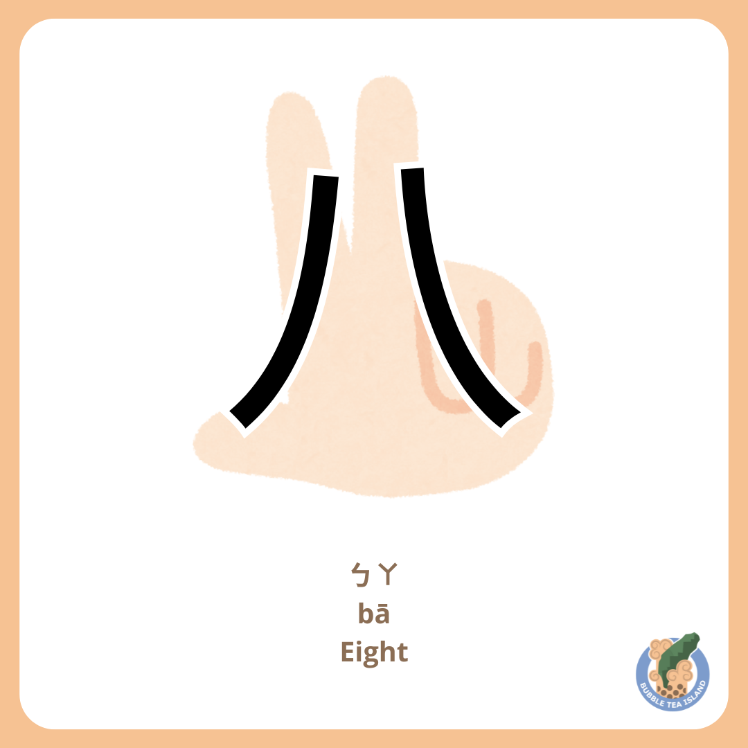 八 | Chinese Character for Eight – Bubble Tea Island